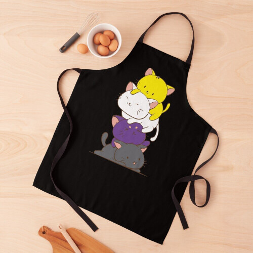 Nonbinary Pride Flag Kawaii Cats Cute LGBTQ Non-binary Kitty for Enby ...