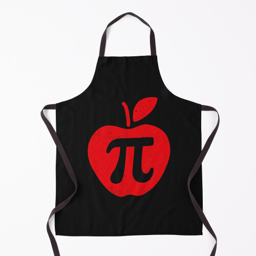 Apple Pi Day Funny Math Nerd Pie Teacher 3.14 Grill Aprons for Kitchen ...