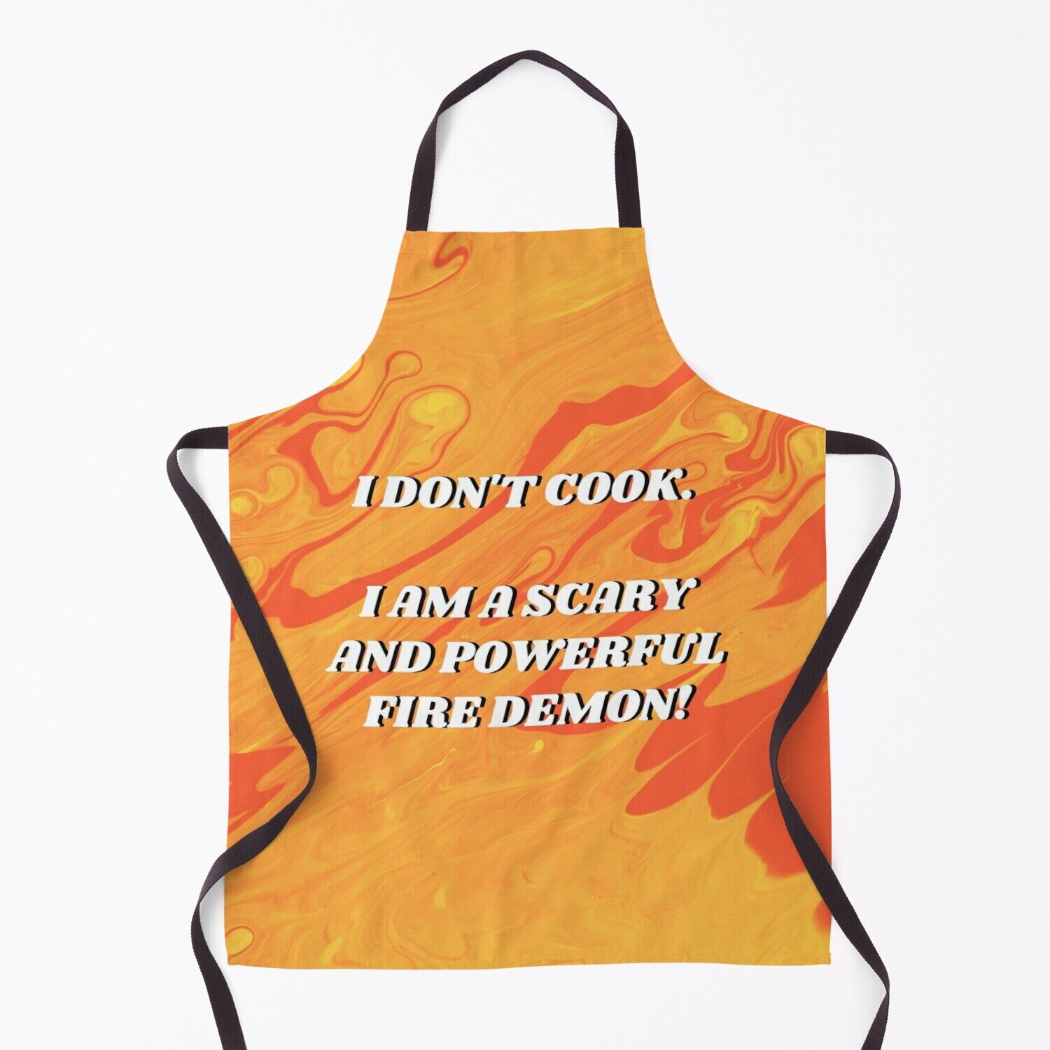 I am a scary and powerful fire demon Grill Aprons for Kitchen BBQ Chef ...