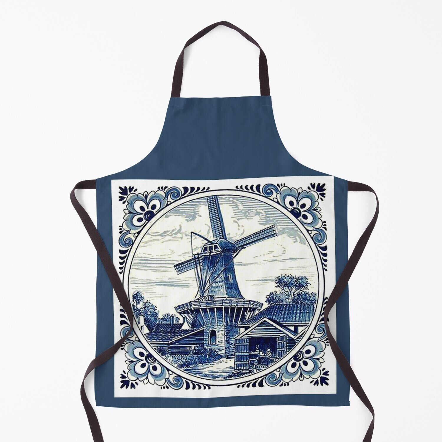 DUTCH BLUE DELFT : Vintage Windmill Print Grill Aprons for Kitchen BBQ ...
