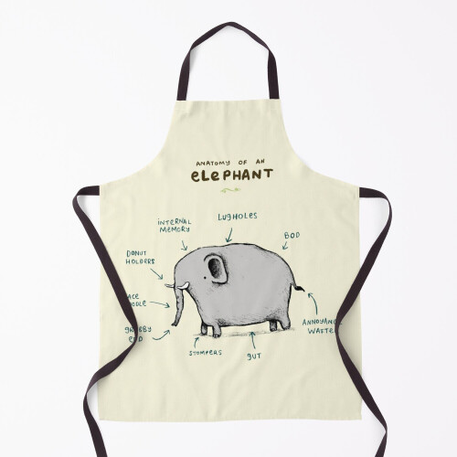 Anatomy of an Elephant Grill Aprons for Kitchen BBQ Chef on OnBuy
