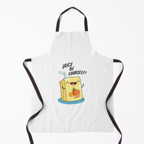 Juice Be Yourself Food Pun Grill Aprons for Kitchen BBQ Chef on OnBuy
