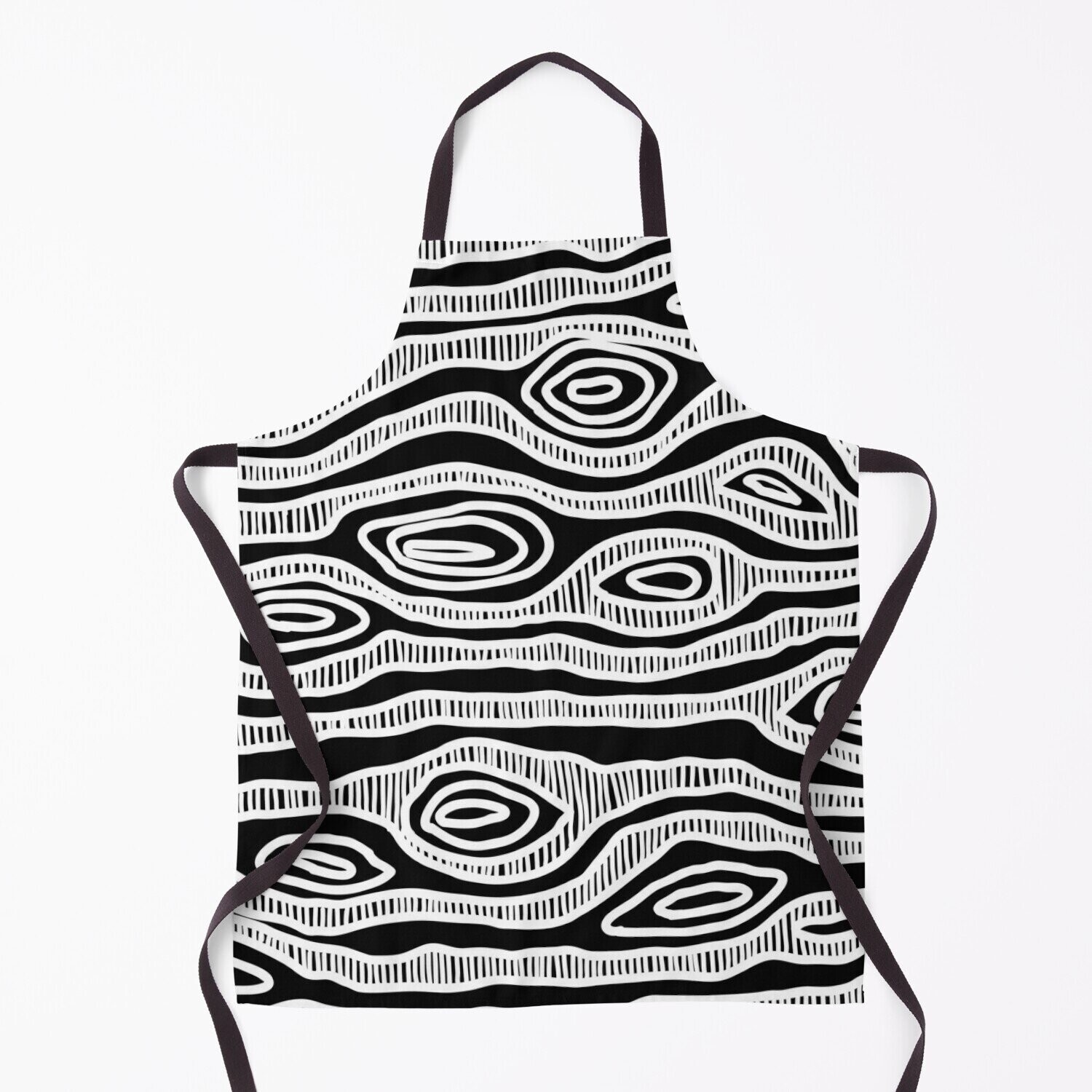 Authentic Aboriginal Art - Tree (white) Grill Aprons for Kitchen BBQ ...
