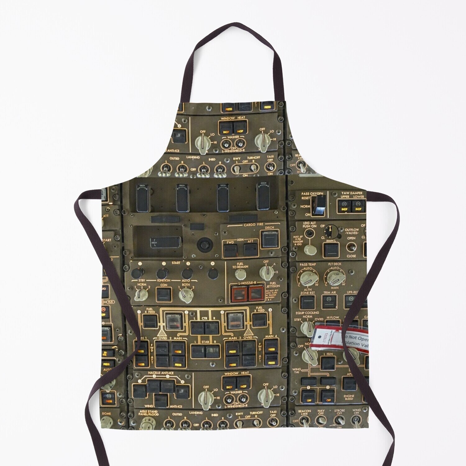 Boeing 747 Overhead Panel Cockpit Grill Aprons for Kitchen BBQ Chef on ...