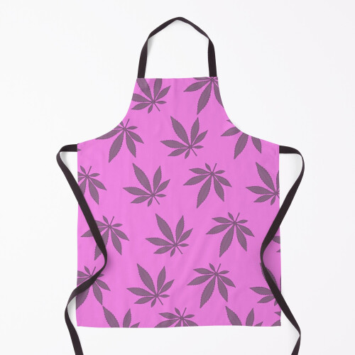 marijuana leaves - pink Grill Aprons for Kitchen BBQ Chef on OnBuy