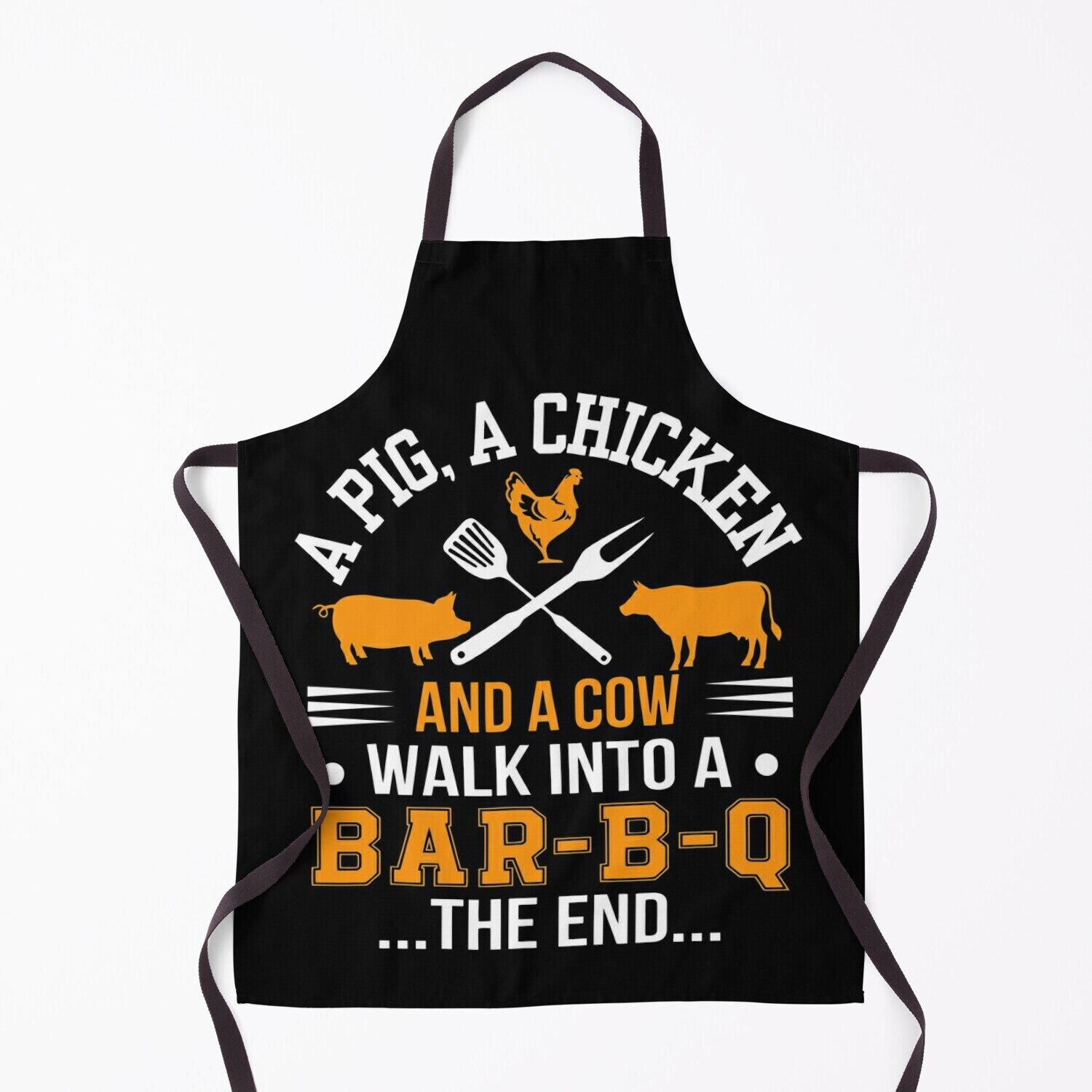 BBQ Lover Pig Chicken Cow Walk Into Bar B Q The End Grill Aprons for ...