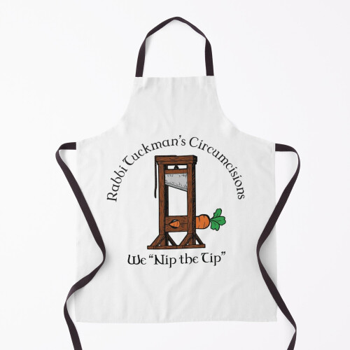 Rabbi Tuckman's Circumcisions - We Nip the Tip Grill Aprons for Kitchen BBQ Chef on OnBuy