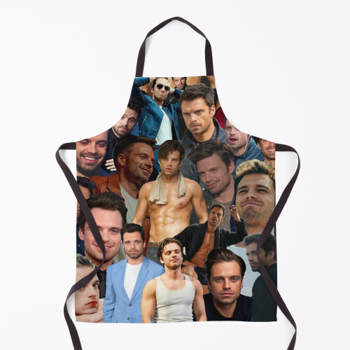Sebastian Stan Photo Collage Grill Aprons for Kitchen BBQ Chef on OnBuy