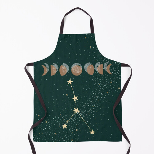 Cancer Moon phases night sky. Horoscope art Grill Aprons for Kitchen ...