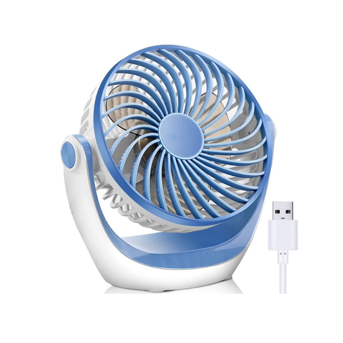 USB Desk Fan Table Fan with Strong Airflow & Quiet Operation, Portable ...