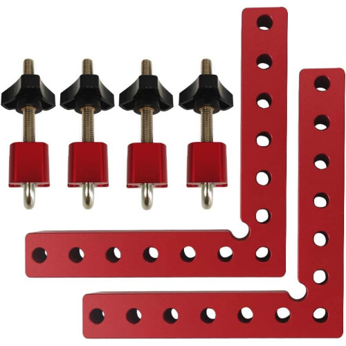 2 Pack Square Aluminum Alloy Right Angle L-Type Clamps 90 Degree ...