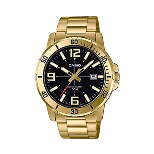 Casio Men's Analog Dress Watch- MTP-VD01G-1BVUDF - 45 mm - Gold on OnBuy