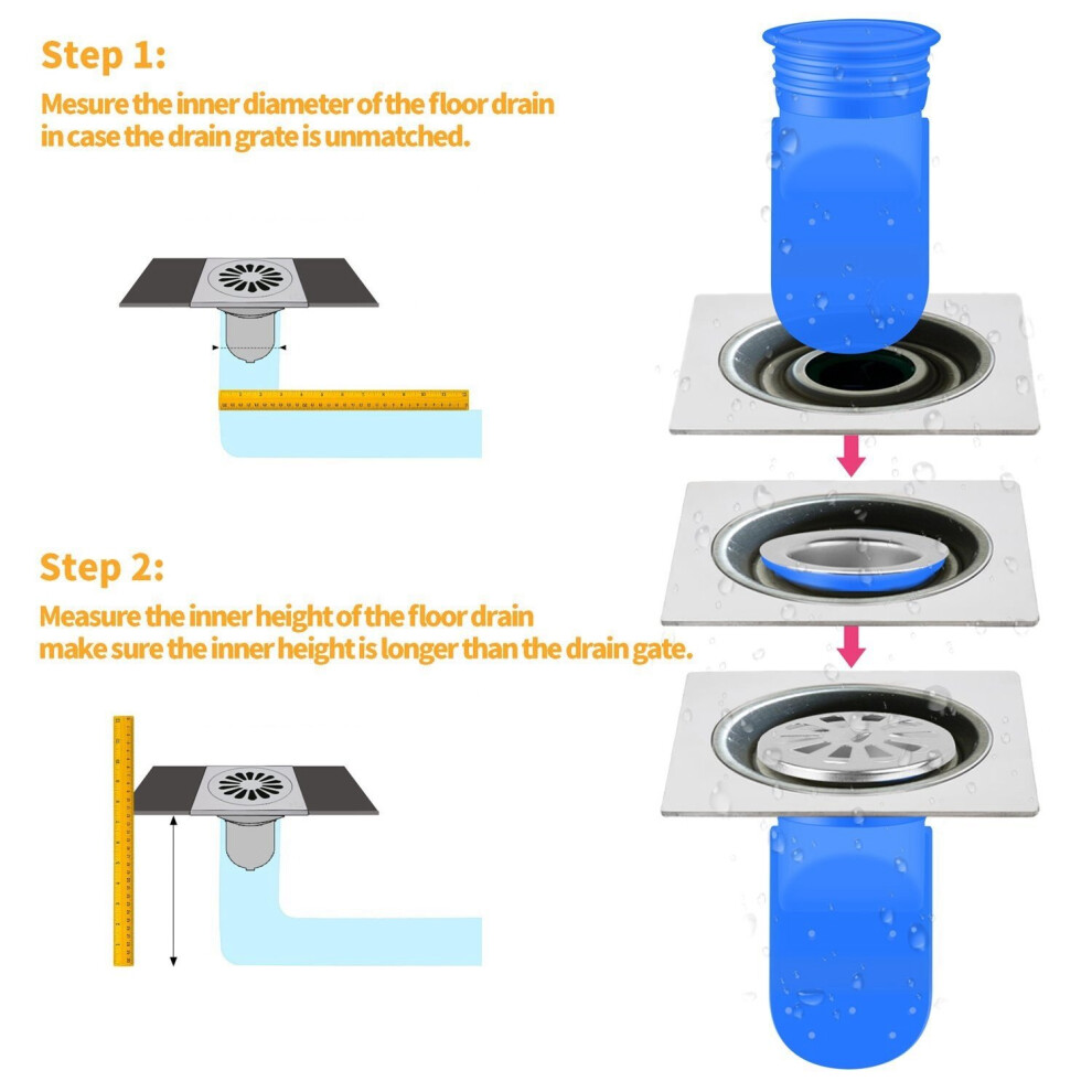 Drain Backflow Preventer 4 Pack, One Way Valve For Pipes Tubes In ...