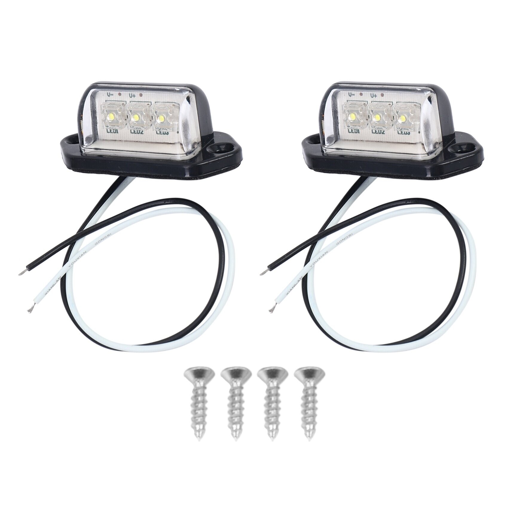 Number Plate Lights Led License Plate Light Rear Universal 12v 24v For ...