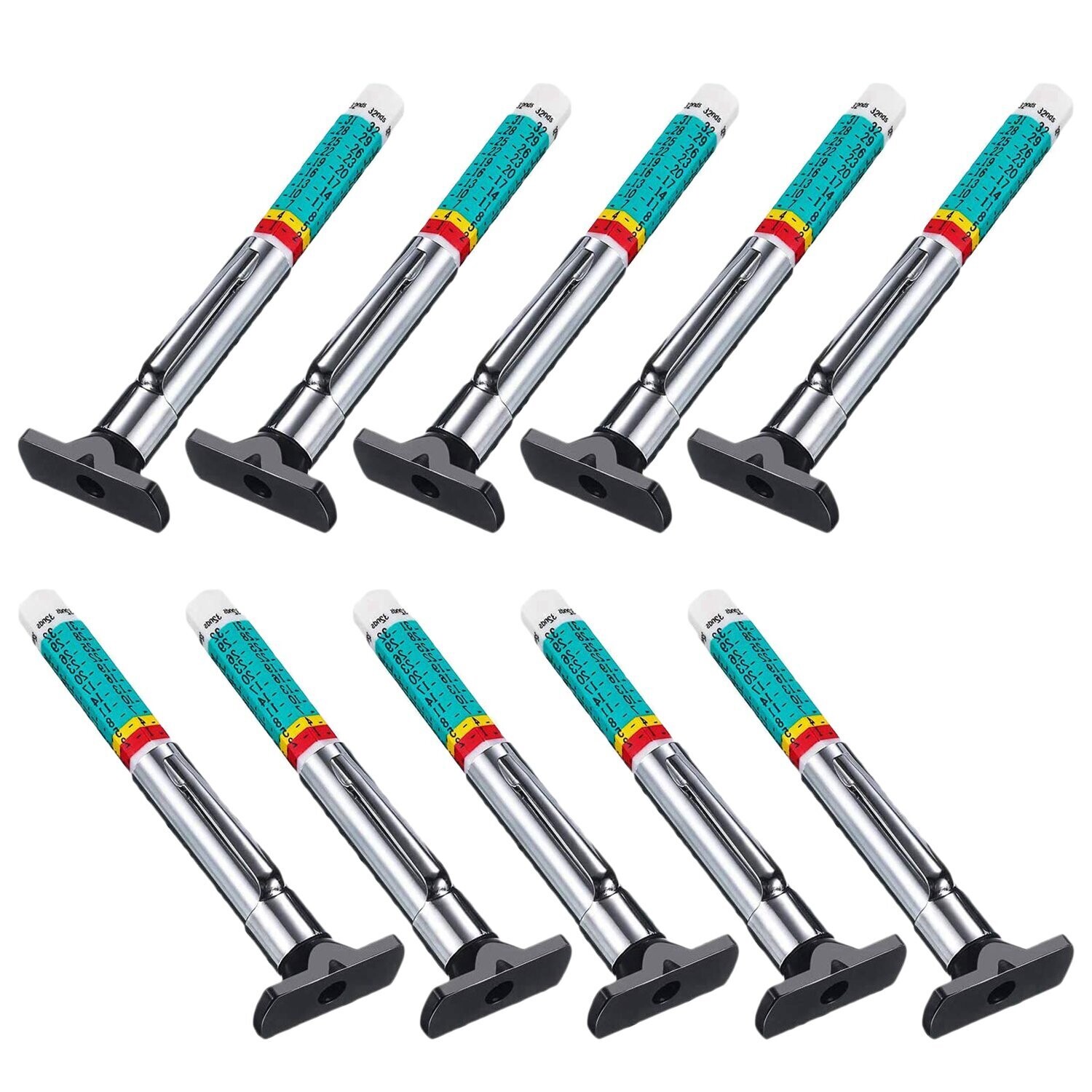 10Pcs Tyre Tread Depth Gauge Accurate Measurement Tools Clear Markings ...