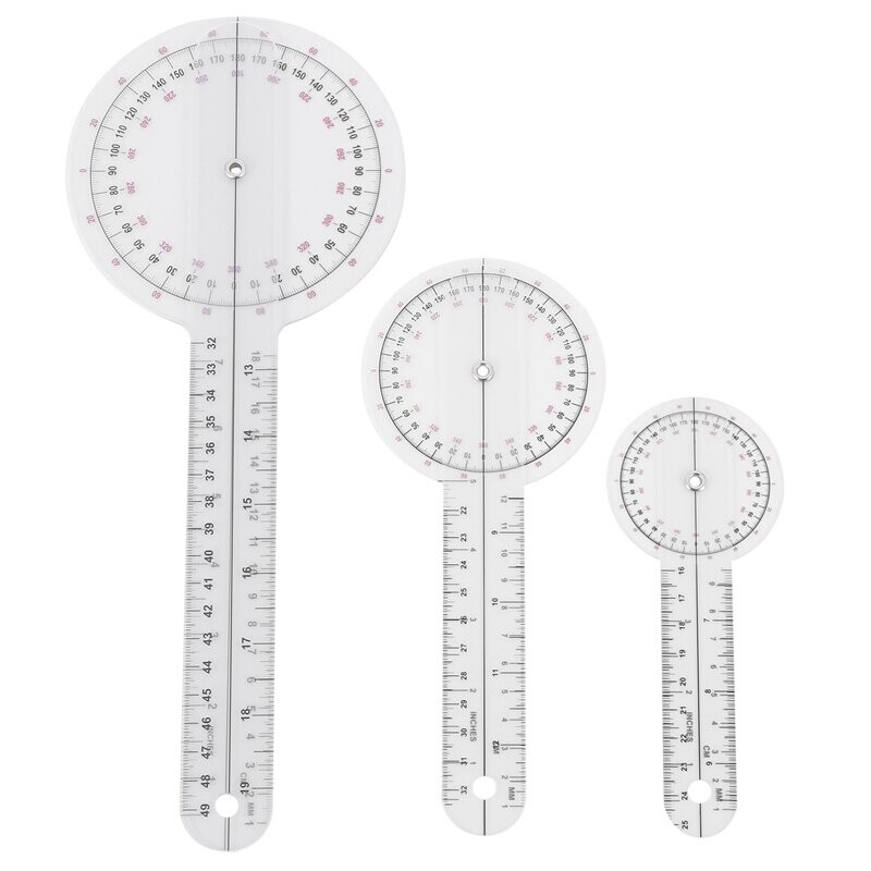 3Pcs/Set Spinals Goniometer Protractors Userful Multi-Ruler Goniometer ...