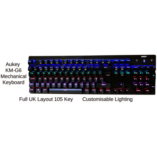 Aukey LED Backlit 105 Key Mechanical Keyboard (KM-G6) on OnBuy