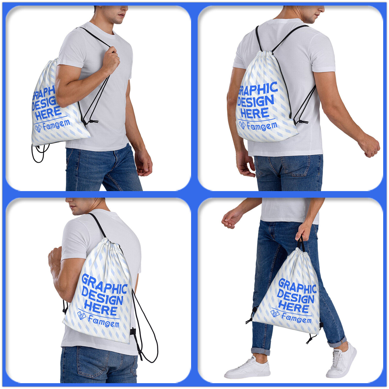 Drawstring Bag Cristiano Ronaldo Portrait inspired by the Barack Obama ...