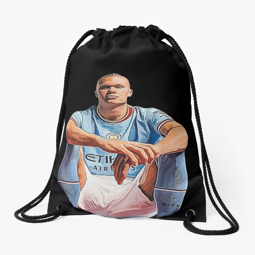Drawstring Bag Erling Haaland -Manchester City Sport Gym Shoe Backpack ...