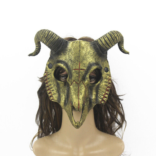 (B) Satanic Sacrifice Demon Masquerade Shofar Demon Mask Halloween ...