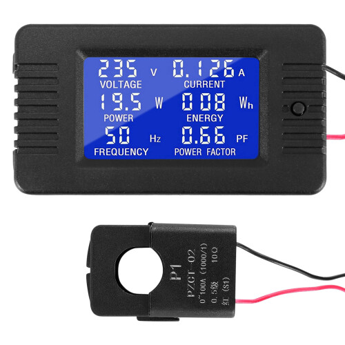 AC 80-260V 100A Multimeter Digital LED Power Monitor Energy Voltmeter Ammeter Watt Voltage KWH ...