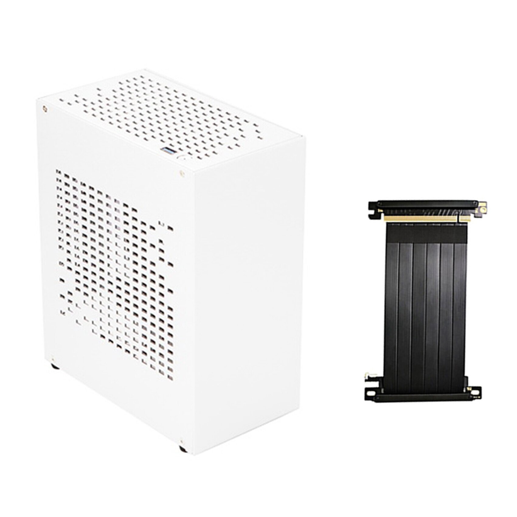 A07 Mini ITX Computer Case Chassis HTPC Case USB3.0 ITX Enclosure with Graphics Card Extension ...