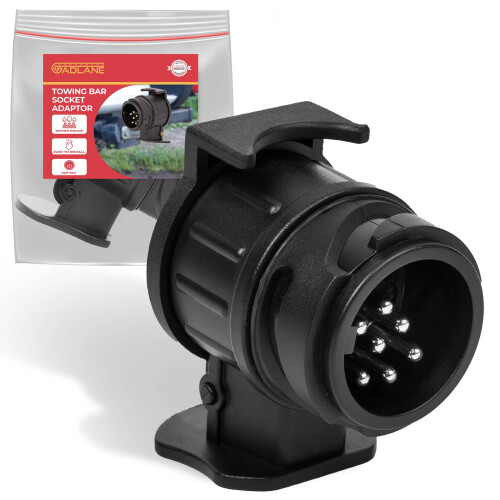 13 to 7 Pin Trailer Adaptor Plug Converter Tow Bar Towing Electric ...