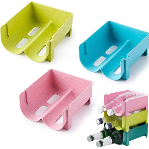 Set of 3 Plastic Stackable Wine Racks on OnBuy Set of 3 Plastic Stackable Wine Racks on OnBuy