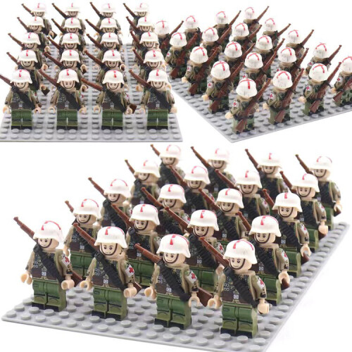 (German Army - 4) 24PCS Military WWII Figures Blocks,Military and War ...