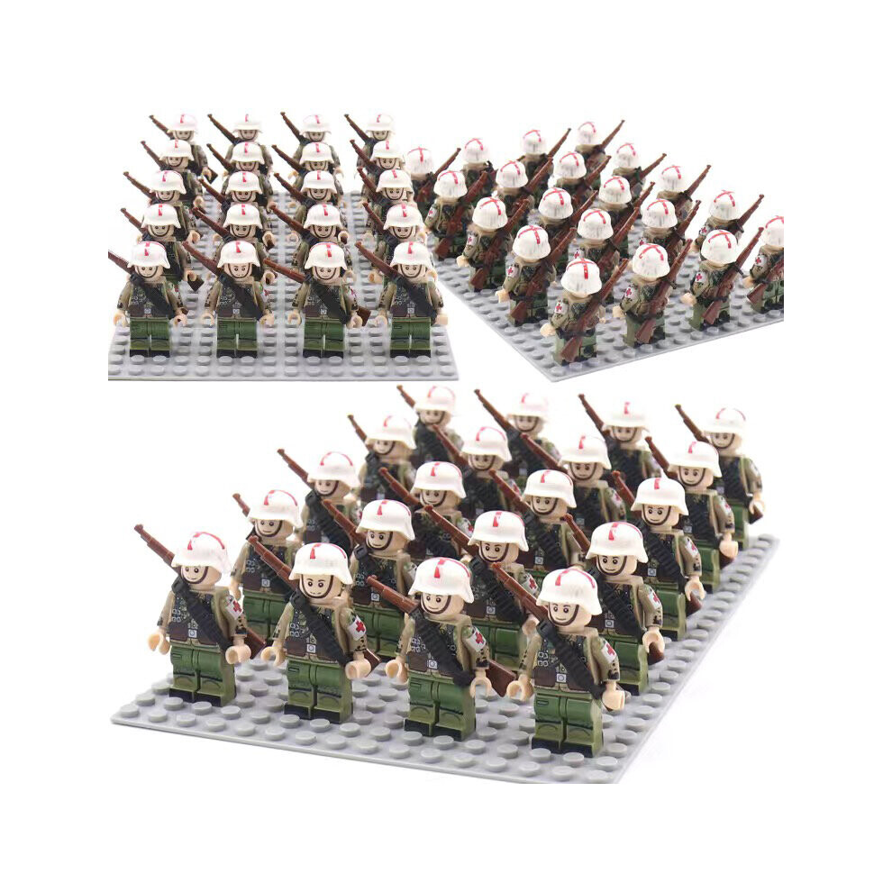(German Army - 4) 24PCS Military WWII Figures Blocks,Military and War ...