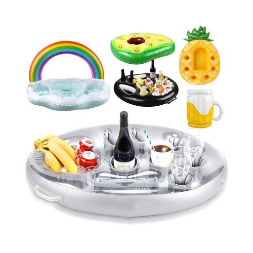 (Pineapple) Inflatable Float Beer Cooler Pool Party Beer Tray on OnBuy
