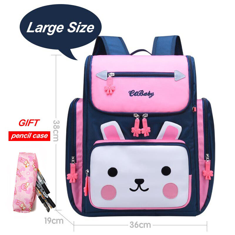 Cartoon Rabbit Princess School Backpack For Girls 2 Sizes Primary ...