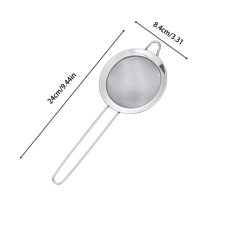 Fine Mesh Strainer Stainless Steel Mesh Strainers Long Handle Cocktail ...
