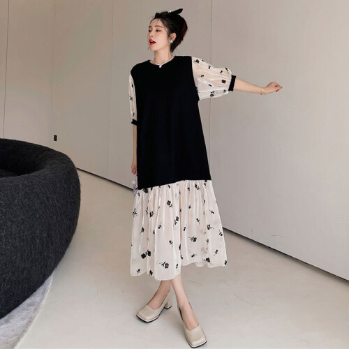 Summer Korea Woman Dress Vestidos Robe Elbise Plus Size Cotton ...