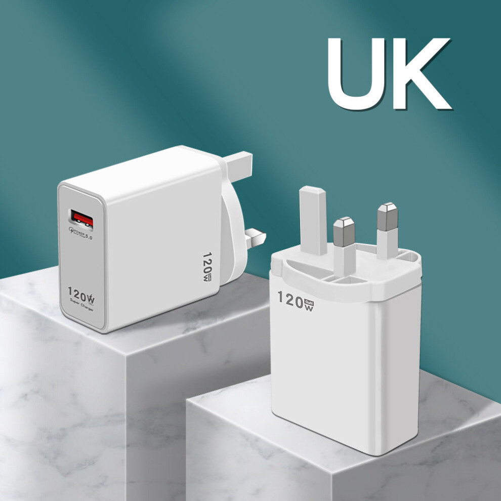 120W Super Fast Charging British Standard Charger Extreme Charging Head ...