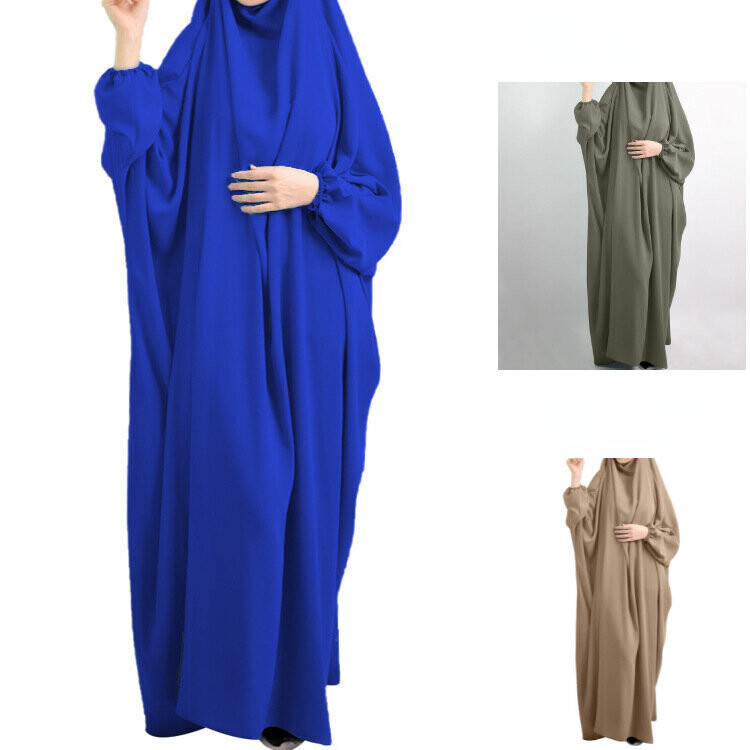 Eid Hooded Muslim Women Hijab Dress Prayer Garment Jilbab Abaya Long ...