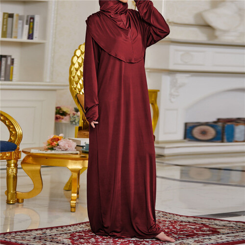 Eid Muslim Maxi Dress Long Khimar Islamic Worship Robe hijab Abaya ...