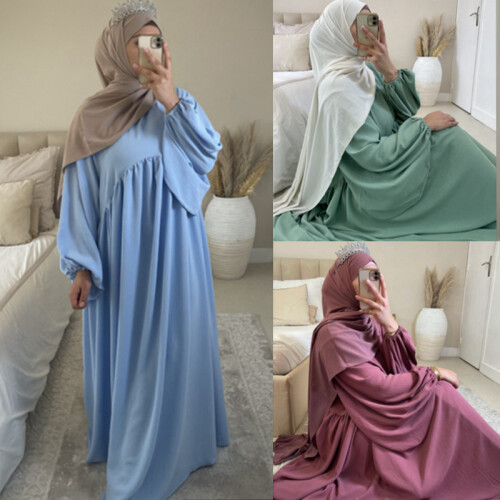 Ramadan Jilbab Muslim One Piece Prayer Garment Hijab Dress Women Abaya