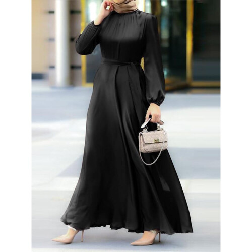 Autumn Women Abaya Muslim Dress Abayas Ramadan Solid Dubai Turkey Islam Morocco Kaftan Robe ...