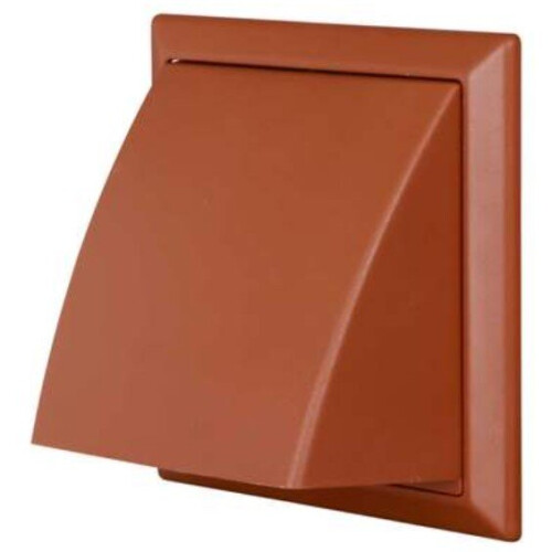 Domus 4902T Cowled Extractor Fan Grille w/ Damper 100mm/4" Terracotta ...