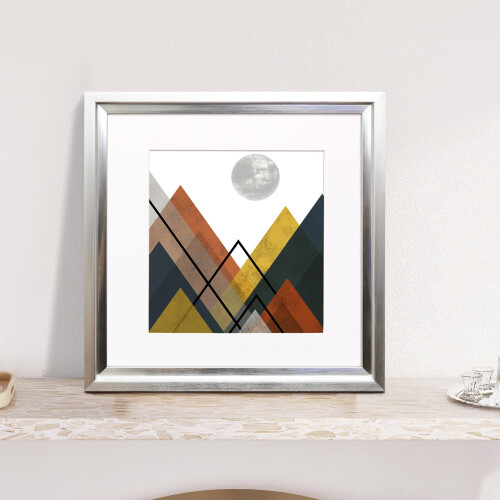 (Silver Frame White Mount, 12x12 Pic (14x14 Frame)) Oslo Shabby Chic ...