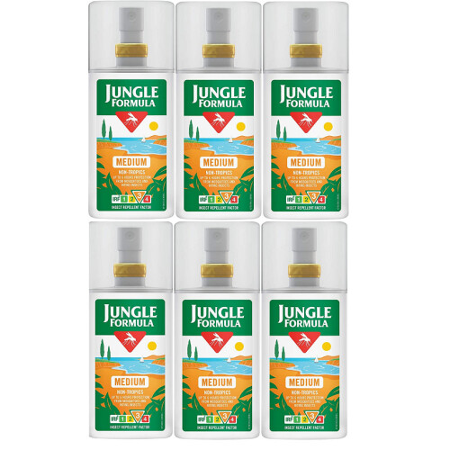 Jungle Formula Insect Repellent Pump Spray Factor 3 Medium 6x 90ml EXP ...