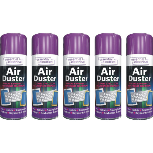 5 x 200ML Air Duster Spray PC Tab Laptop Keyboard Cleans Protect Spray ...