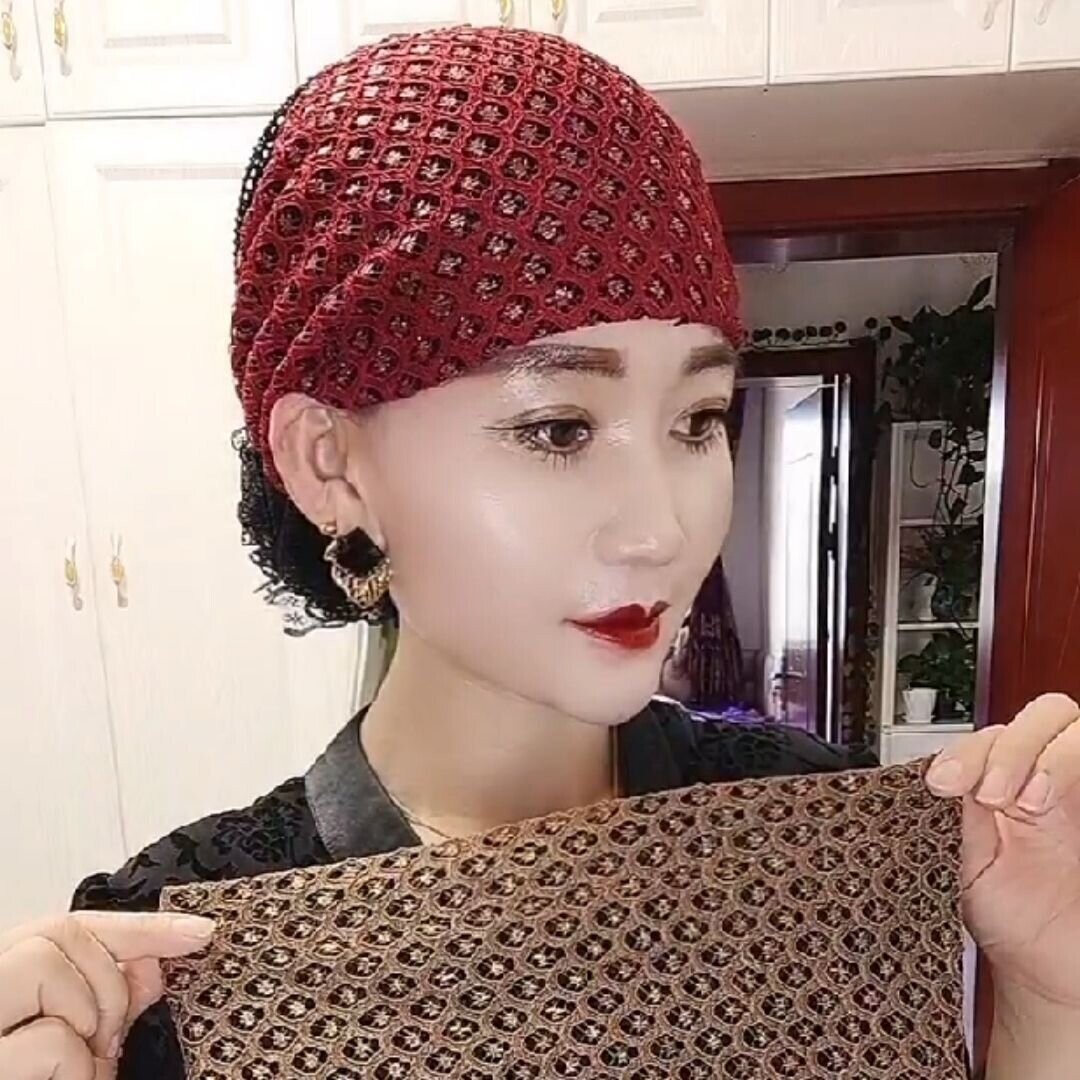 Summer Thin Lace Fishnet Small Hat for 30 to 60 Years Old Caps Islam ...