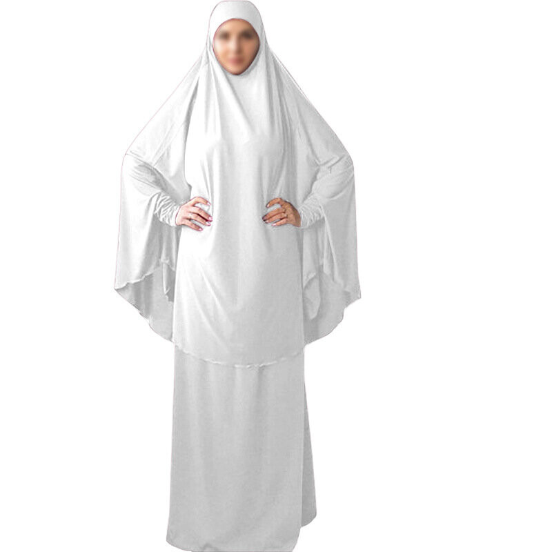 2Pcs Tradition Muslim Women Prayer Niqab Burka Saudi Arabia Hijab Skirt ...