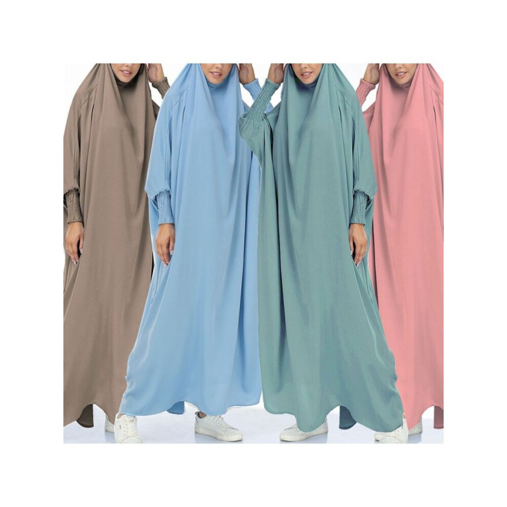 Eid Hooded Muslim Women Hijab Dress Prayer Garment Jilbab Abaya Long ...