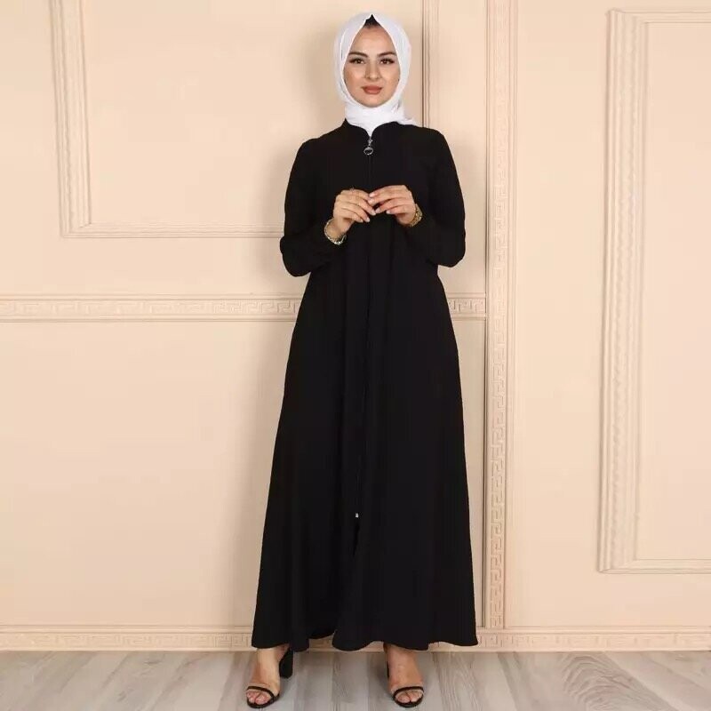 S588Abaya For Muslim Women Dress Kaftan Robe Trench Coats Femme ...