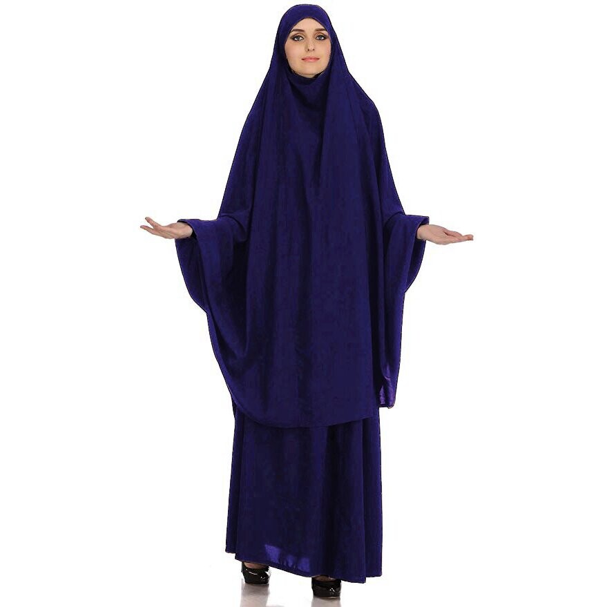 Muslim Burqa Abaya Women Hijab Dresses Prayer Garment 2 Peices Sets