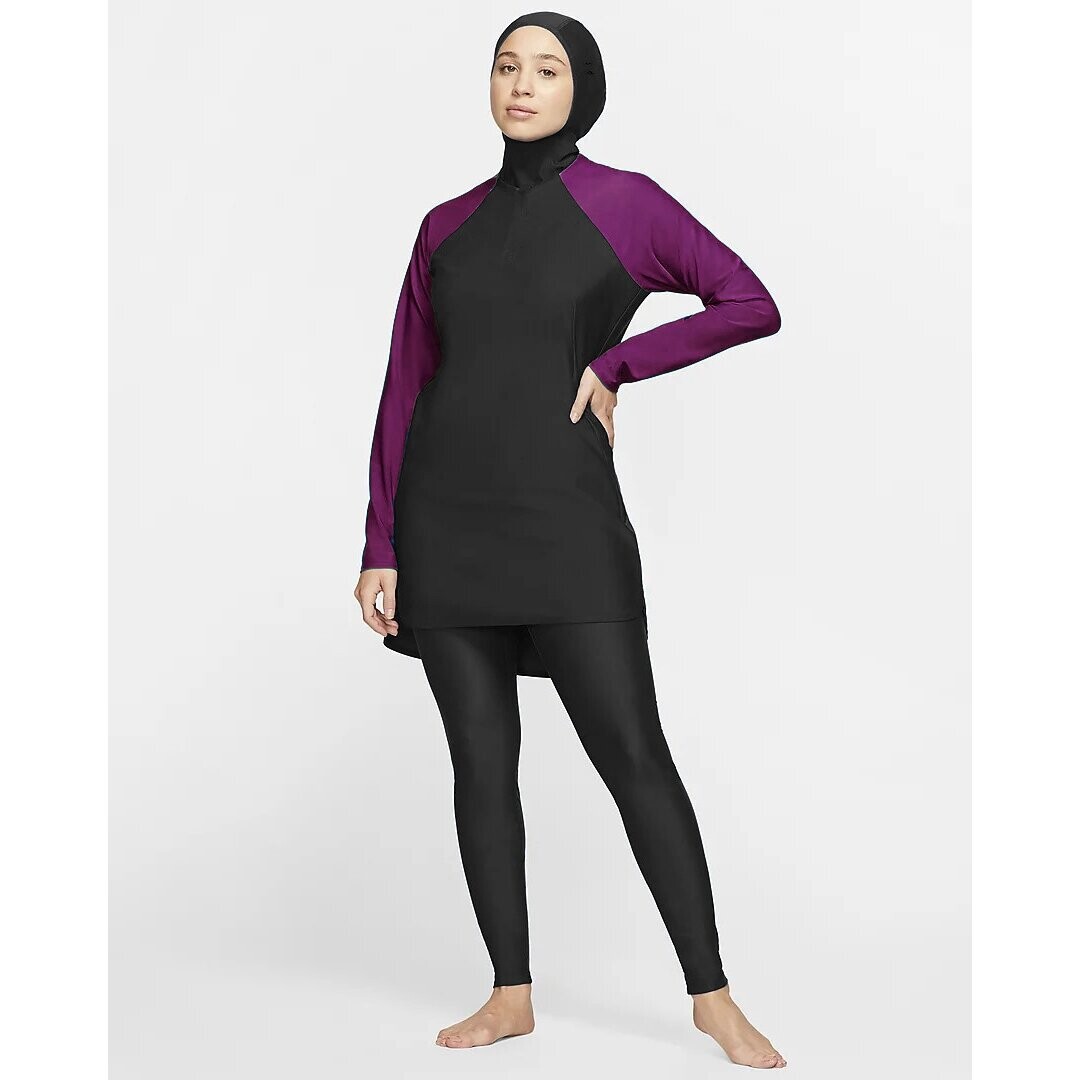 Islamic Women Muslim Swimwear 3 Piece Sets Burkini Hooded Hijab ...