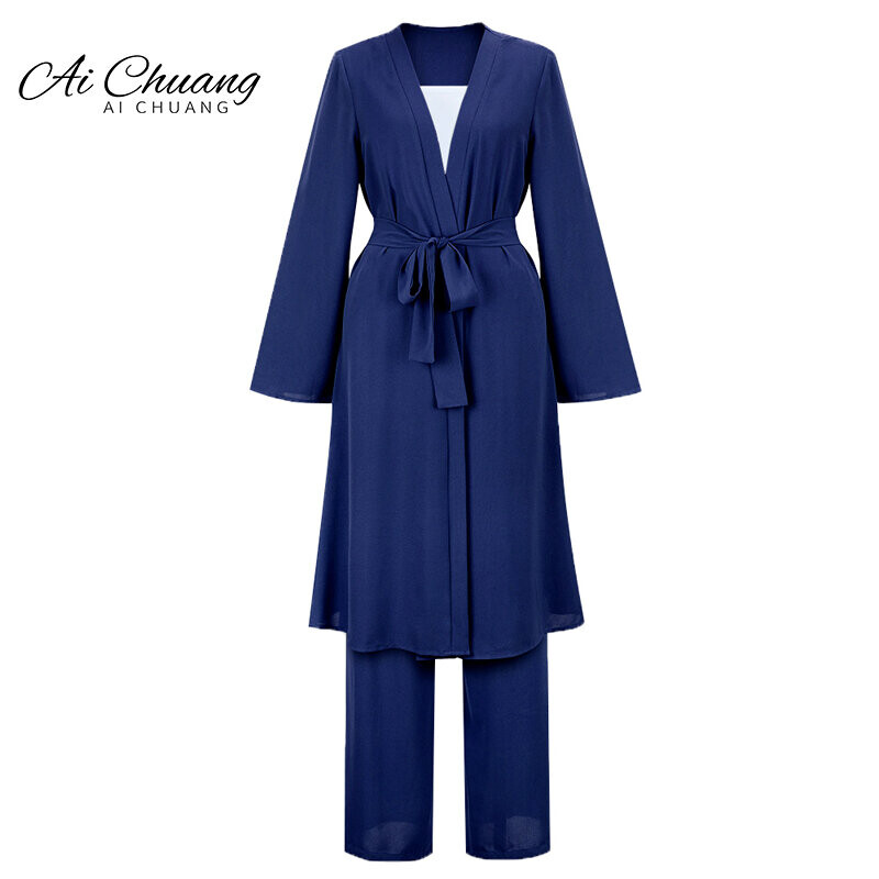 Ramadan Eid Cardigan Abaya Turkey Muslim Dress Kaftan Dubai Set Caftan Islamic Clothing African ...